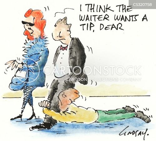 Tipping Big Cartoons and Comics - funny pictures from CartoonStock