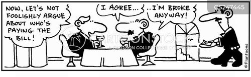 Splitting The Bill Cartoons and Comics - funny pictures from CartoonStock