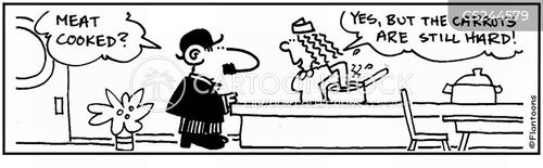 Cooking Meat Cartoons and Comics - funny pictures from CartoonStock