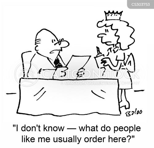 Ordering Food Cartoons and Comics - funny pictures from CartoonStock