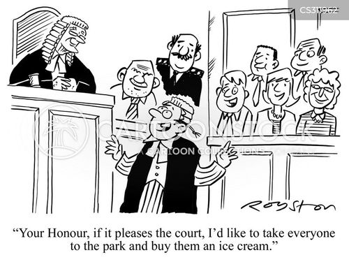 Content In Court Cartoons and Comics - funny pictures from CartoonStock