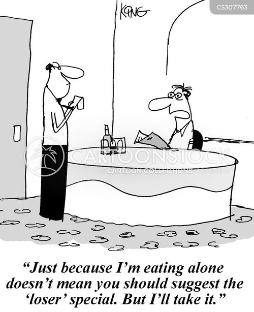Eat Alone Cartoons and Comics - funny pictures from CartoonStock