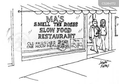 Slow Food Cartoons and Comics - funny pictures from CartoonStock