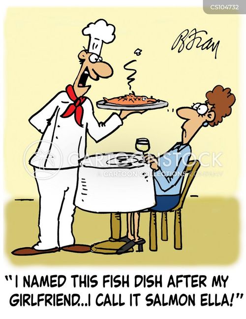 Seafood Dishes Cartoons and Comics - funny pictures from CartoonStock