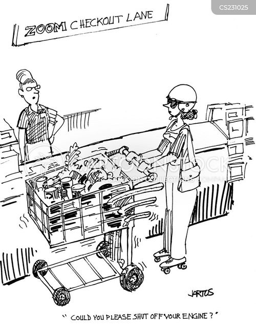 Supermarket Trolley Cartoons and Comics - funny pictures from CartoonStock