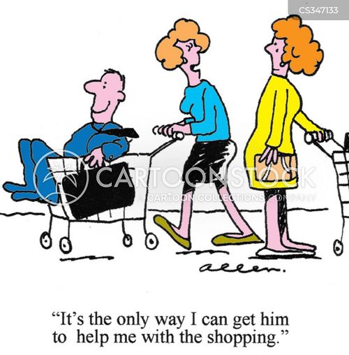 Men Shopping Cartoons and Comics - funny pictures from CartoonStock