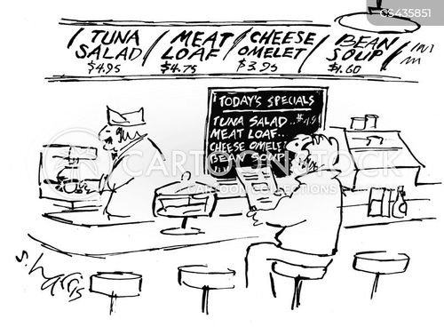 Diner Menu Cartoons and Comics - funny pictures from CartoonStock