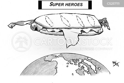 Hero Sandwich Cartoons and Comics - funny pictures from CartoonStock