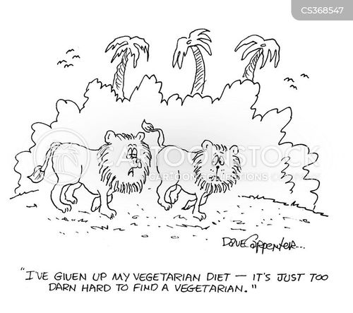 Strict Vegetarians Cartoons and Comics - funny pictures from CartoonStock