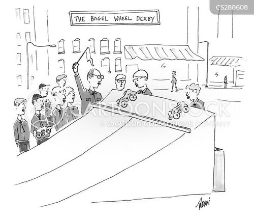 Bagel Wheel Cartoons and Comics - funny pictures from CartoonStock