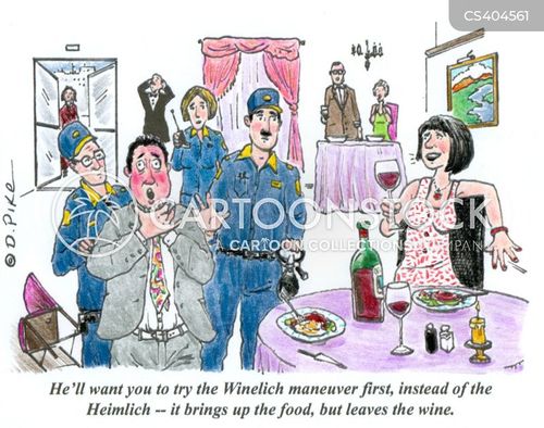 Heimlich Maneuver Cartoons and Comics - funny pictures from CartoonStock