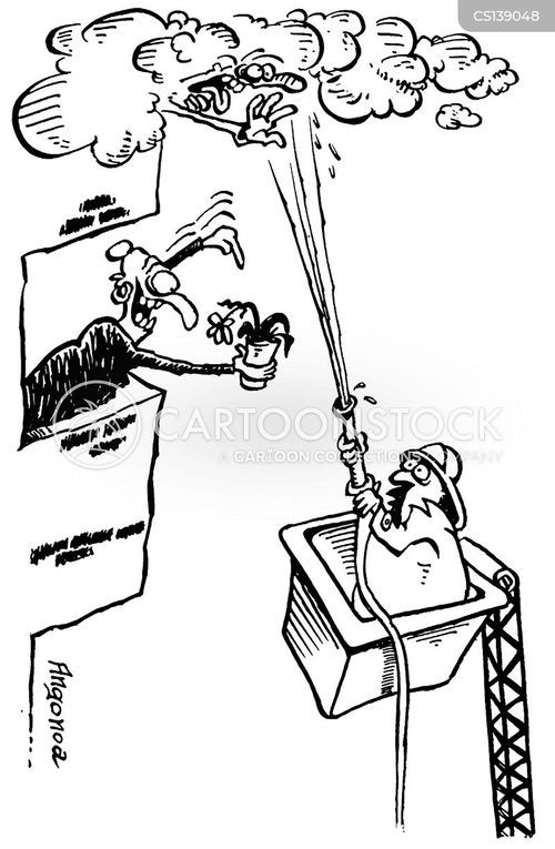 Burning Building Cartoons and Comics - funny pictures from CartoonStock