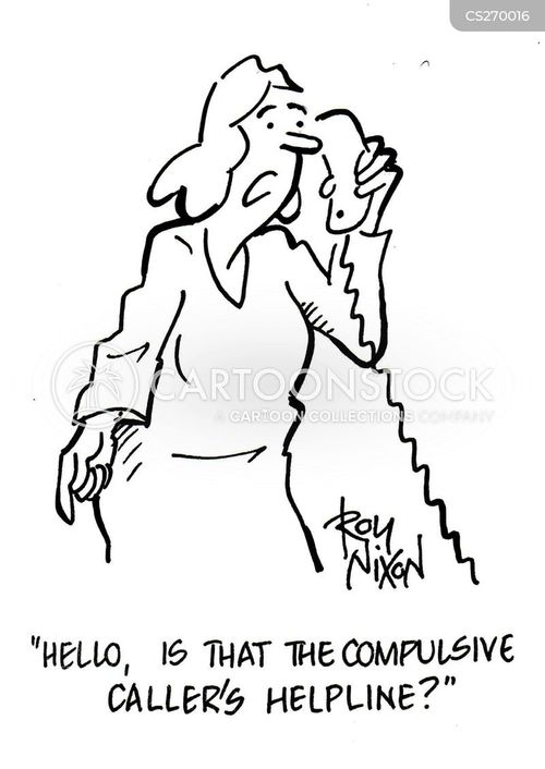 Compulsive Caller Cartoons and Comics - funny pictures from CartoonStock