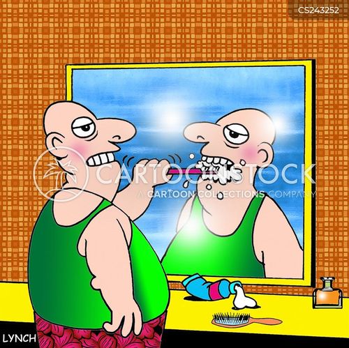 Cleaning Teeth Cartoons and Comics - funny pictures from CartoonStock