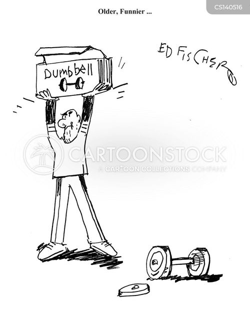 Dumbbells Cartoons and Comics - funny pictures from CartoonStock