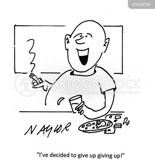 Give Up Cartoons and Comics - funny pictures from CartoonStock