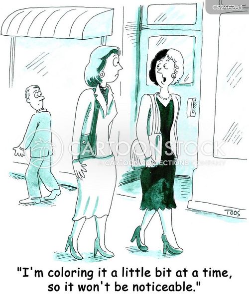 Hair Colors Cartoons and Comics - funny pictures from CartoonStock