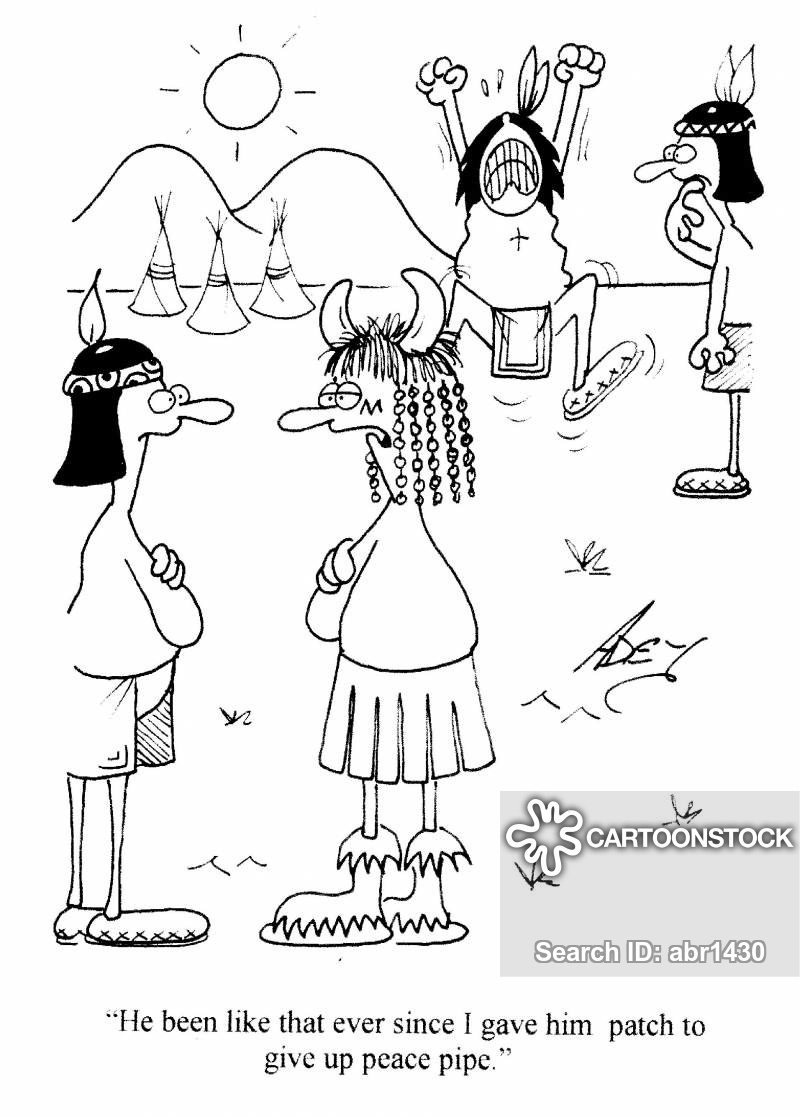 Peace Pipe Cartoons and Comics - funny pictures from CartoonStock