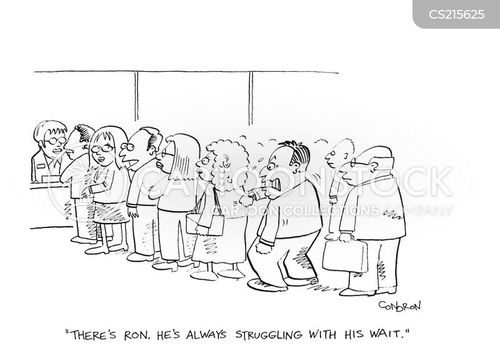 Lined Up Cartoons and Comics - funny pictures from CartoonStock