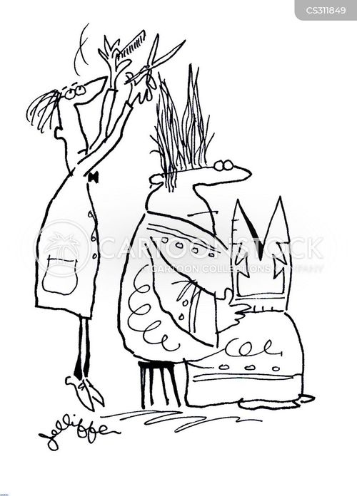 Holy Hairstyle Cartoons and Comics - funny pictures from CartoonStock