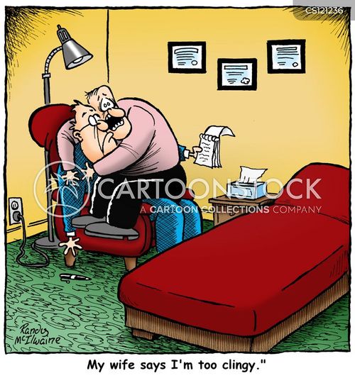 Clinging Cartoons and Comics - funny pictures from CartoonStock