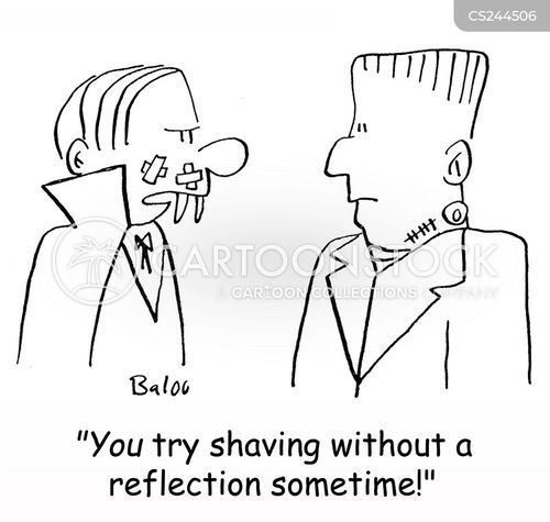 Shaving Mirror Cartoons and Comics - funny pictures from CartoonStock