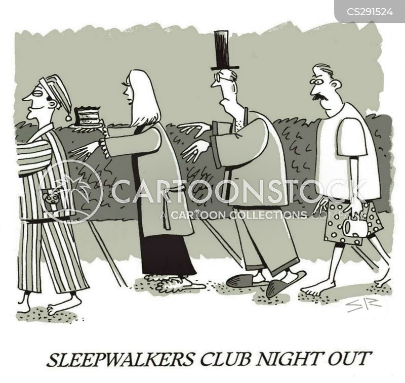Sleepwalking Cartoons and Comics - funny pictures from CartoonStock