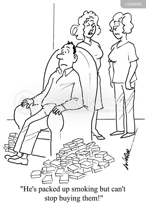 Ex-smoker Cartoons and Comics - funny pictures from CartoonStock