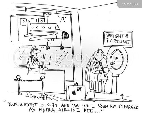 Cartoon Getting Weighed Clip Art