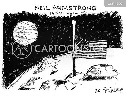 Neil Armstrong Cartoons and Comics - funny pictures from CartoonStock