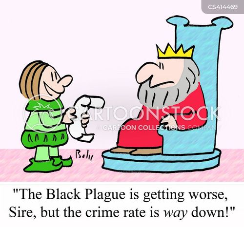 Black Death Symptoms Cartoon