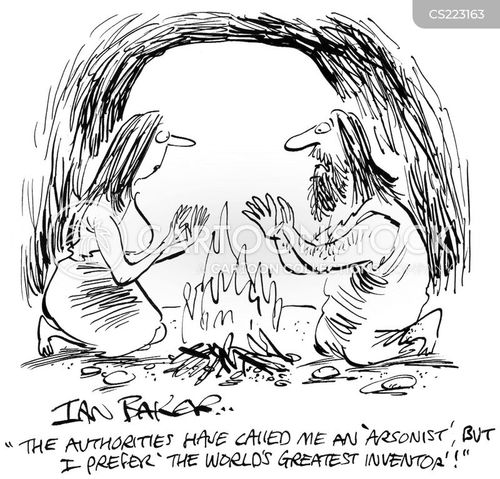 Inventing Fire Cartoons and Comics - funny pictures from CartoonStock