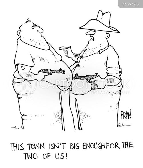 Western Showdown Cartoons and Comics - funny pictures from CartoonStock