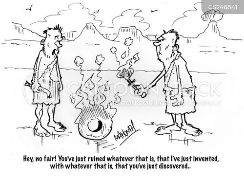 Inventing Fire Cartoons and Comics - funny pictures from CartoonStock