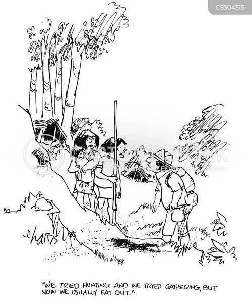 Hunter And Gatherer Cartoons and Comics - funny pictures from CartoonStock