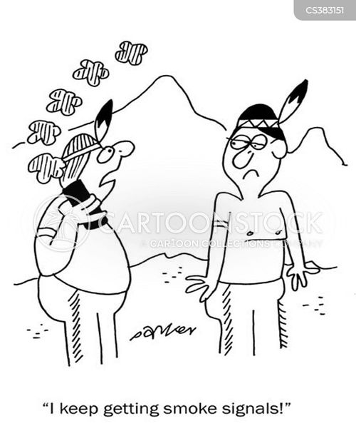 Smoke Signals Cartoons and Comics - funny pictures from CartoonStock