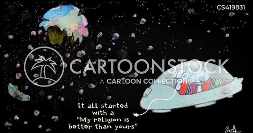 Religious Conflict Cartoons and Comics - funny pictures from CartoonStock