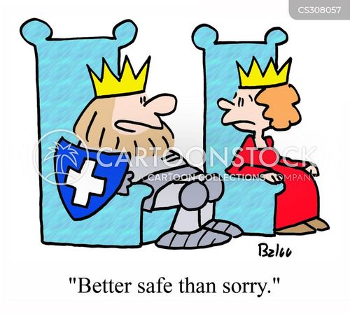 Safety Shield Cartoons and Comics - funny pictures from CartoonStock
