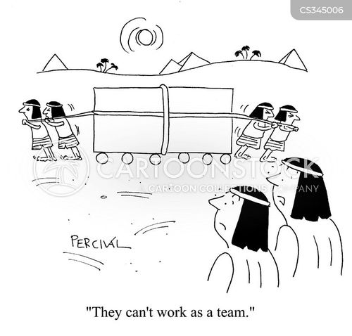 Teamwork Funny Cartoon