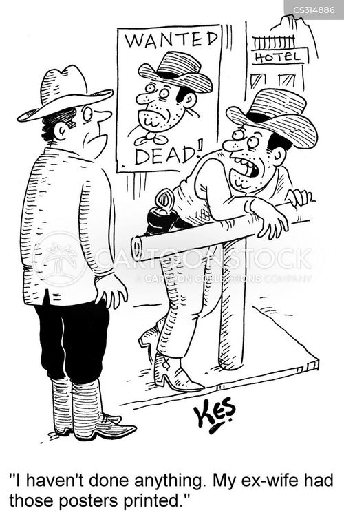 Wanted Dead Or Alive Cartoons and Comics - funny pictures from CartoonStock