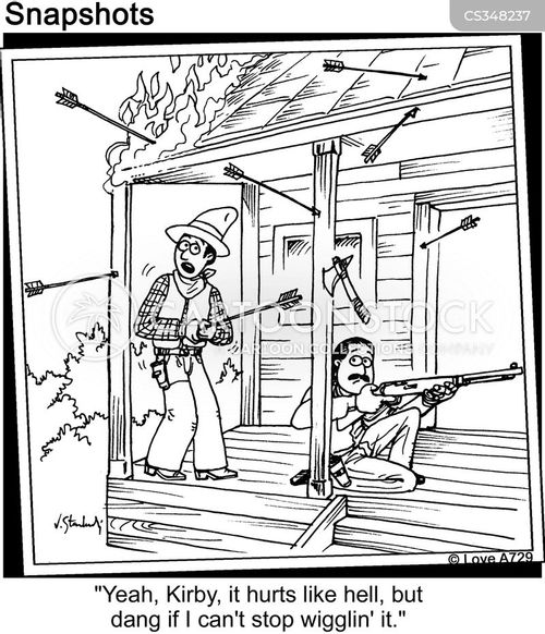 Arrow Fight Cartoons and Comics - funny pictures from CartoonStock