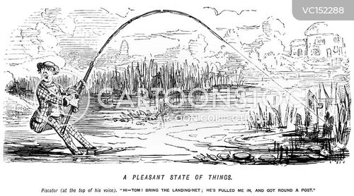 Fishing Lake Cartoons and Comics - funny pictures from CartoonStock