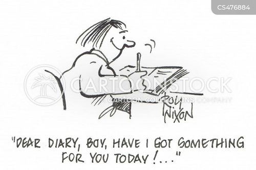 Diary Entry Cartoons and Comics - funny pictures from CartoonStock