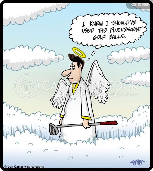 Angelic Golf Cartoons and Comics - funny pictures from CartoonStock
