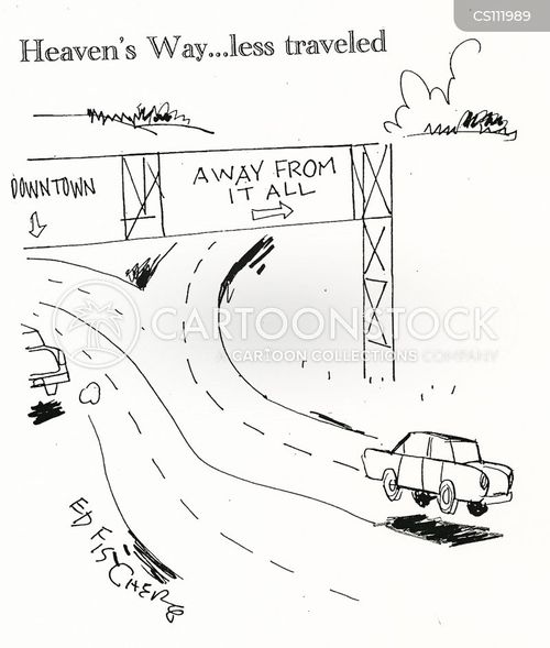 Road Journey Cartoons and Comics - funny pictures from CartoonStock
