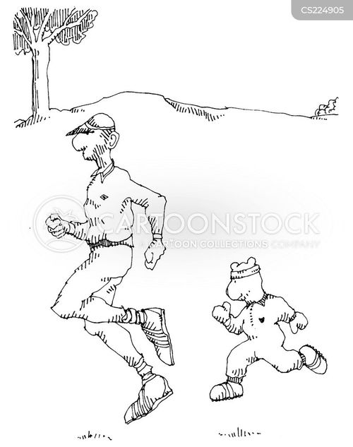 Joging Cartoons and Comics - funny pictures from CartoonStock