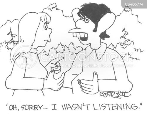 Listening Cartoons and Comics - funny pictures from CartoonStock