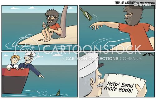 Message In A Bottle Cartoons and Comics - funny pictures from CartoonStock
