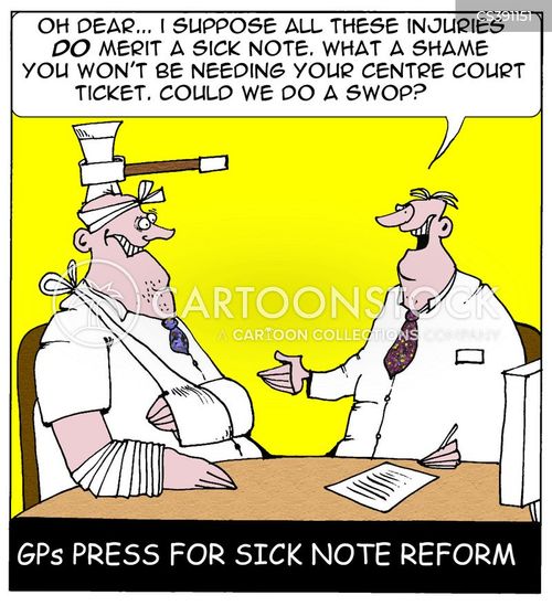 Sick Note Cartoons and Comics - funny pictures from CartoonStock