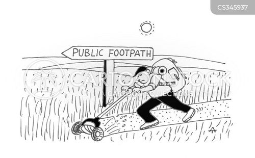Public Footpath Cartoons and Comics - funny pictures from CartoonStock